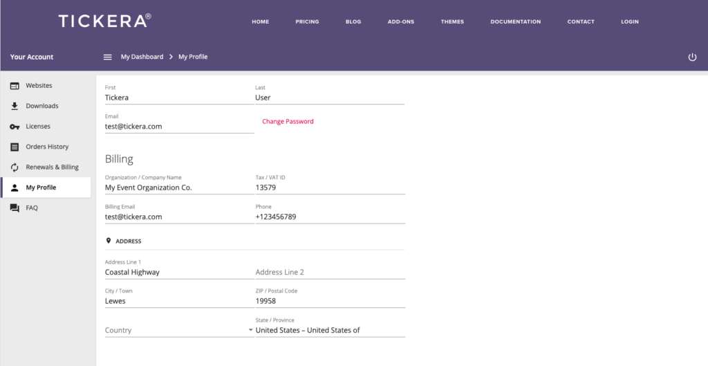Navigating your Tickera Account Dashboard - Documentation - Tickera