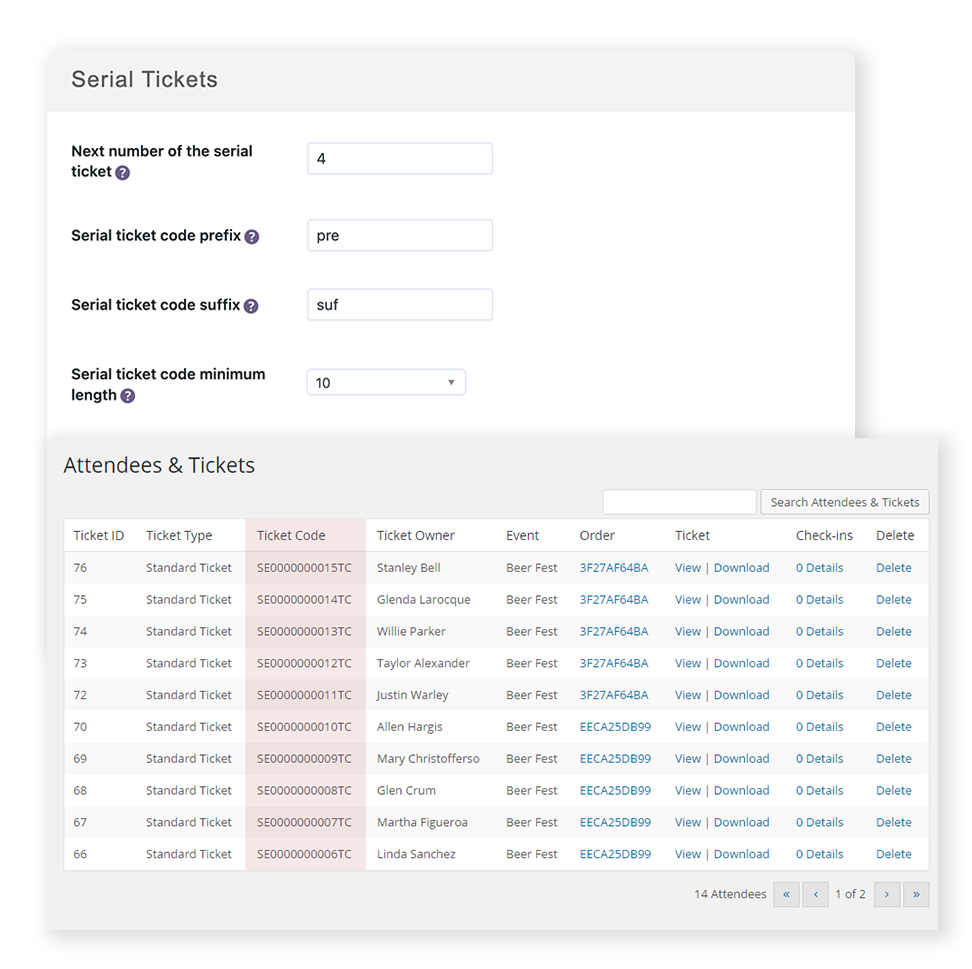 Serial Ticket Codes - Event Ticketing Add-ons - Tickera Serial Ticket Codes - Event Ticketing Add-ons - Tickera